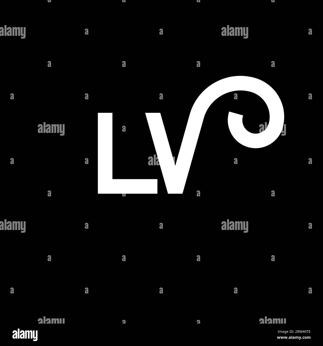 LV Letter Logo Design. Initial letters LV logo icon. Abstract letter LV ...