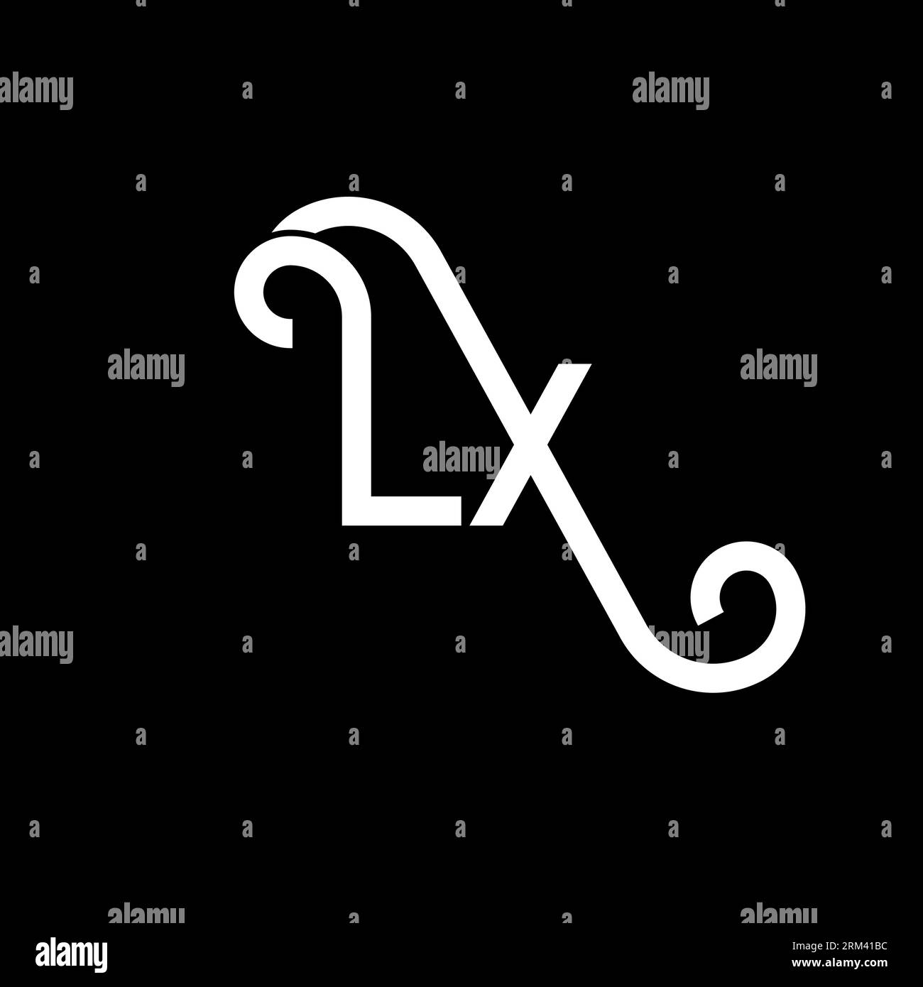 LX Letter Logo Design. Initial letters LX logo icon. Abstract letter LX ...