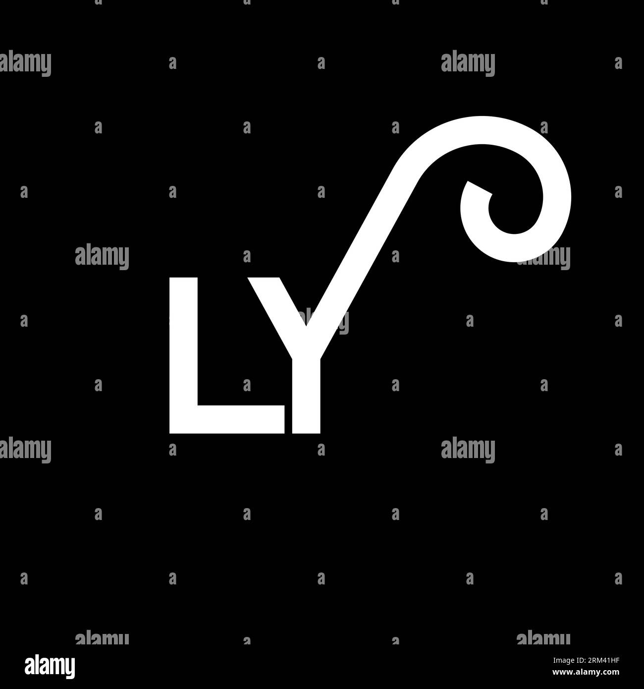 LY Letter Logo Design. Initial letters LY logo icon. Abstract letter LY ...