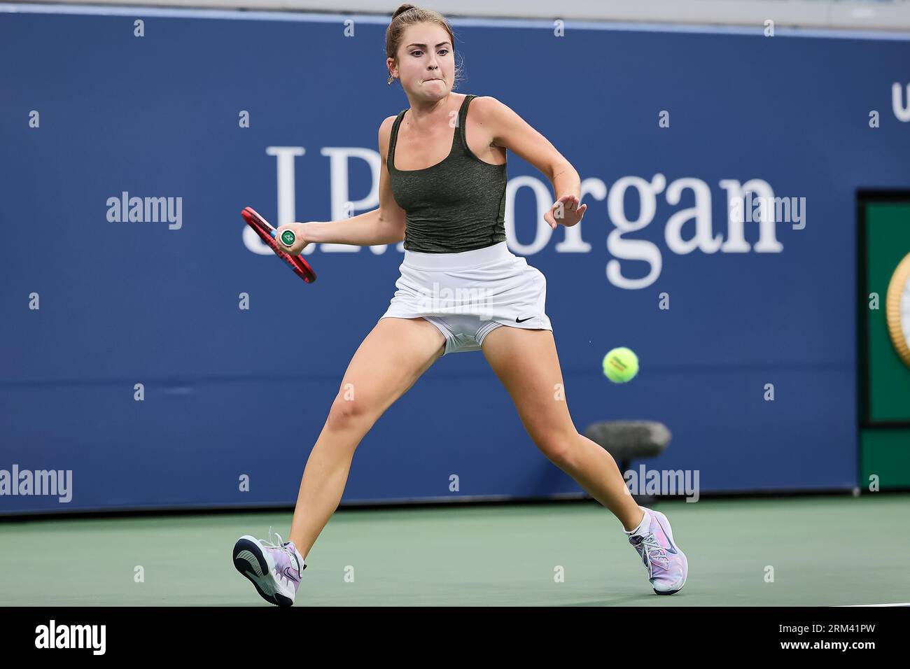 New York, New York, USA. 24th Aug, 2023. Fiona Crawley (USA) in action during the 2023 US Open ...