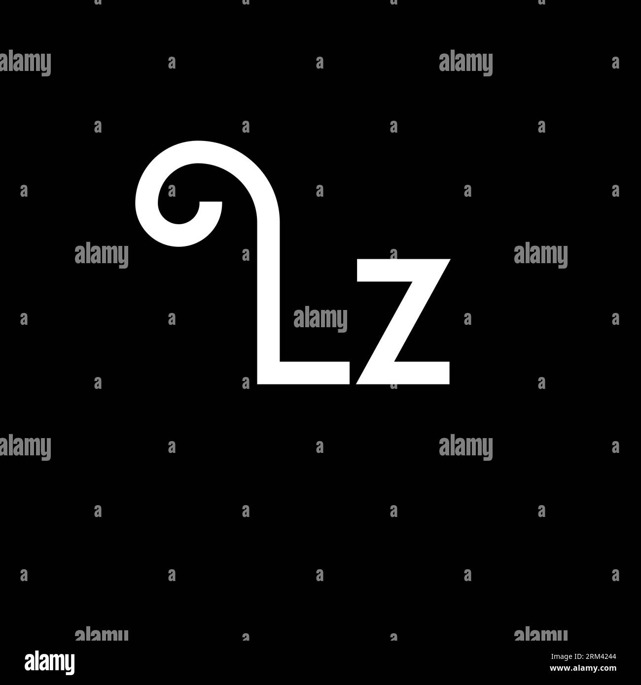 LZ Letter Logo Design. Initial letters LZ logo icon. Abstract letter LZ ...