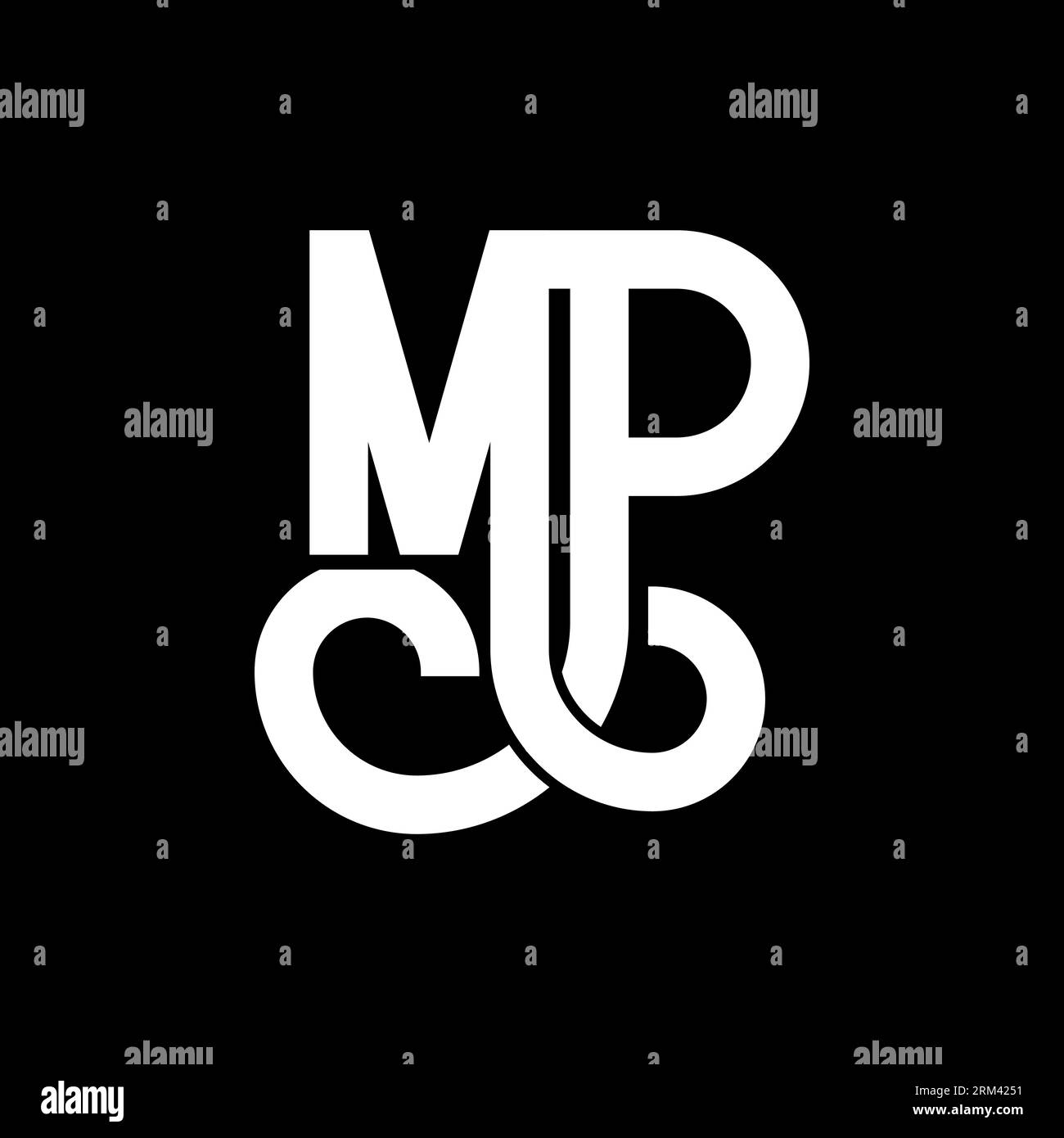 MP Letter Logo Design. Initial letters MP logo icon. Abstract letter MP ...