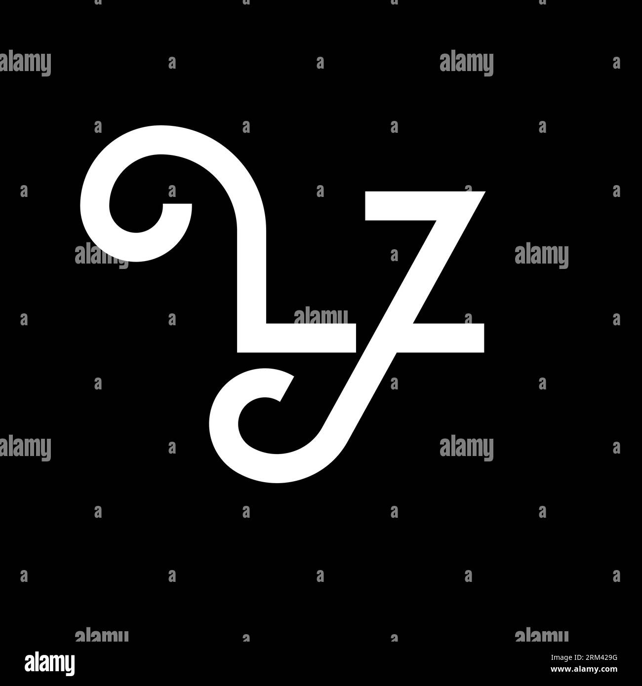 LZ Letter Logo Design. Initial letters LZ logo icon. Abstract letter LZ ...