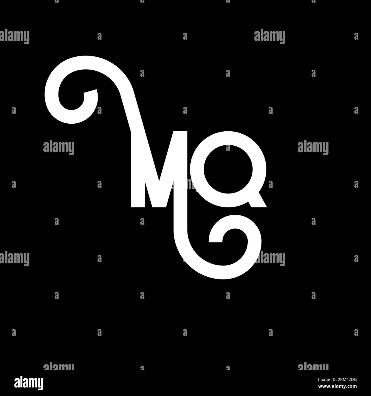 MQ Letter Logo Design. Initial letters MQ logo icon. Abstract letter MQ ...