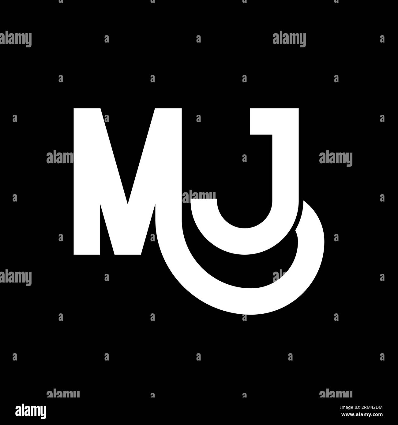MJ Letter Logo Design. Initial letters MJ logo icon. Abstract letter MJ ...