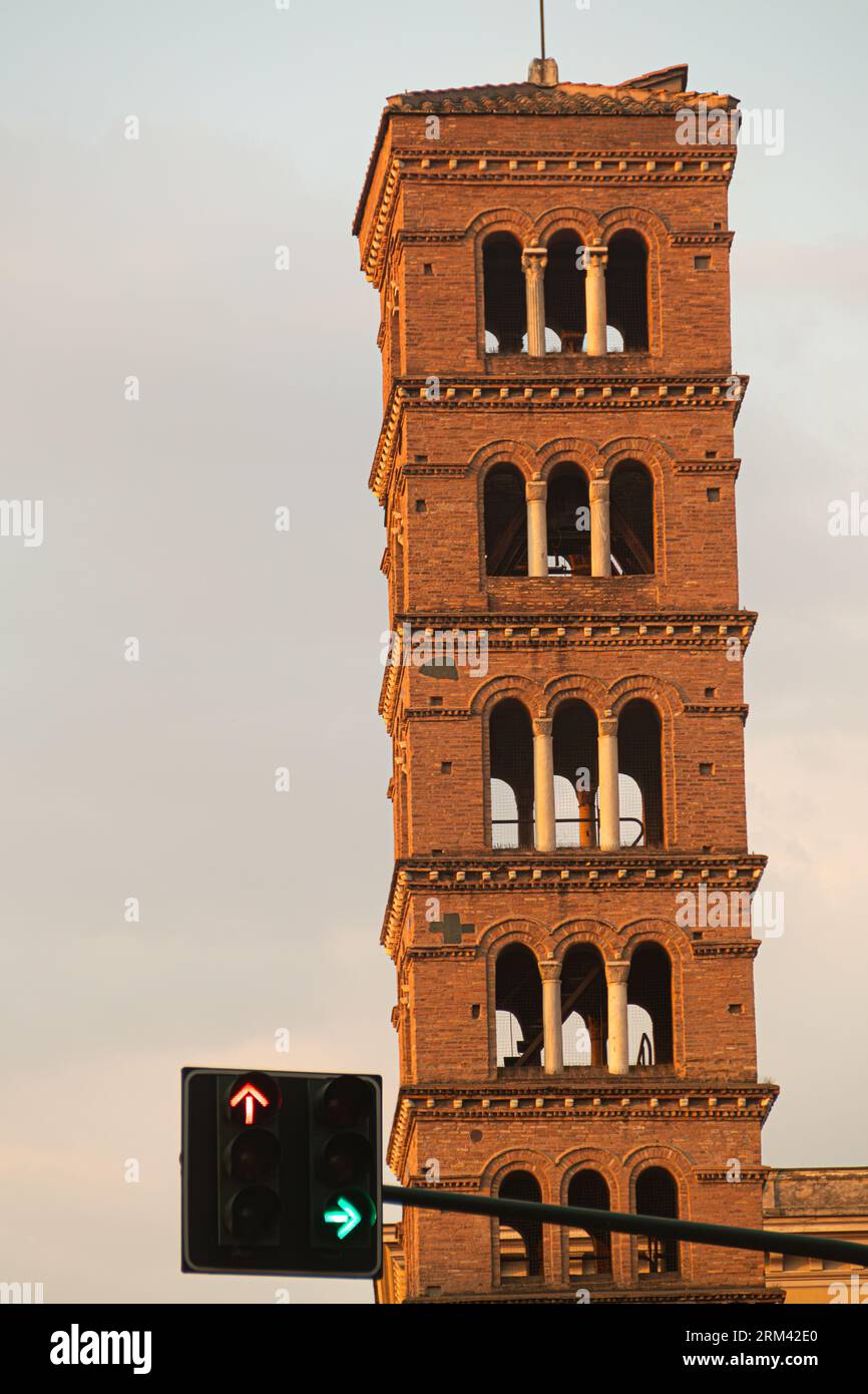 A view of a Roman tower Stock Photo - Alamy