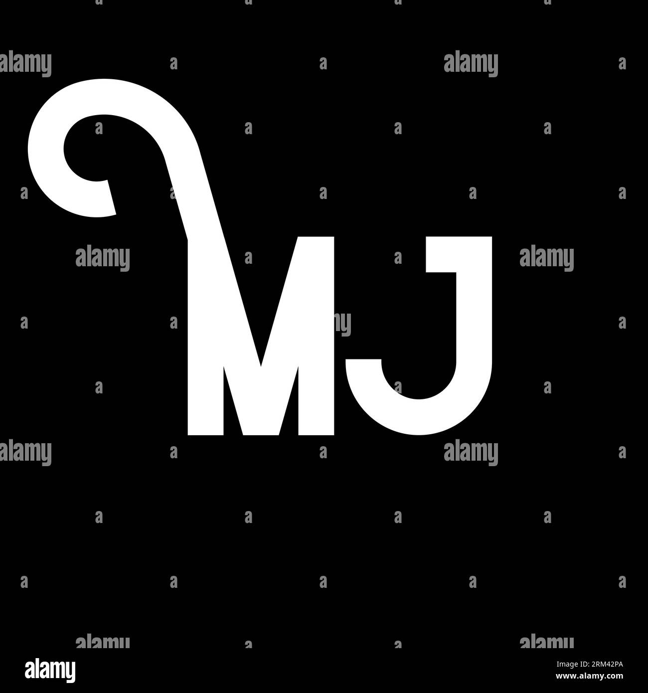 MJ Letter Logo Design. Initial letters MJ logo icon. Abstract letter MJ ...