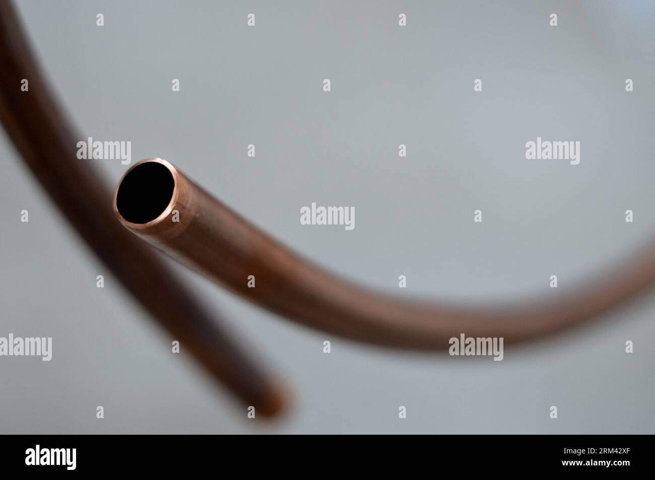 Air conditioning copper pipes tubes without the black rubber cover ...