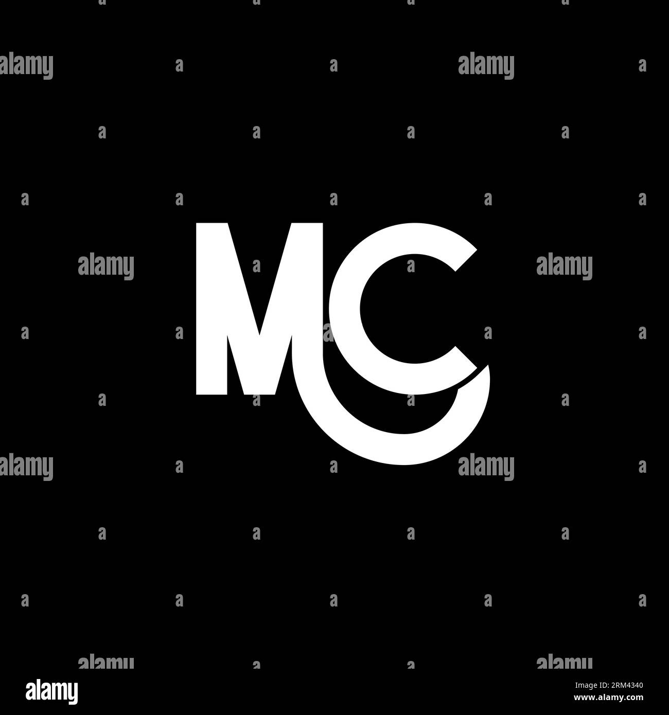 MC Letter Logo Design. Initial letters MC logo icon. Abstract letter MC ...