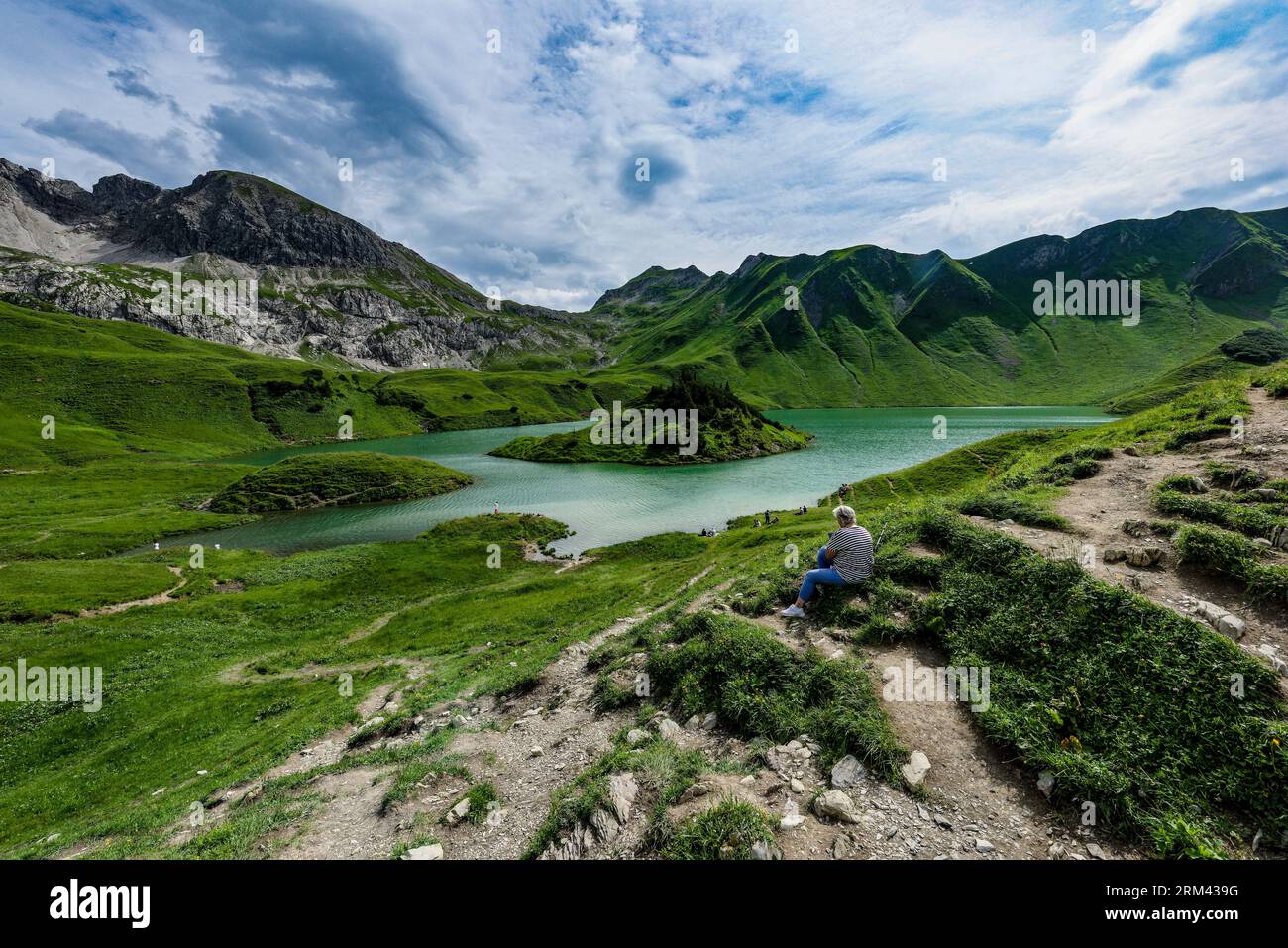 Allgäuer Bergseen in Alpen. Schrecksee Stock Photo - Alamy