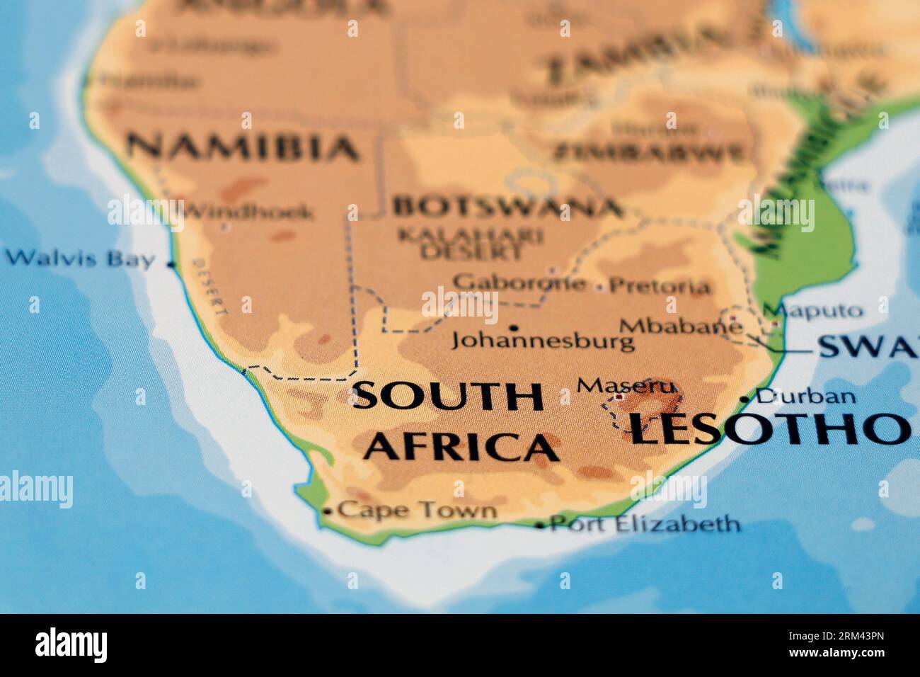Lesotho Africa Map