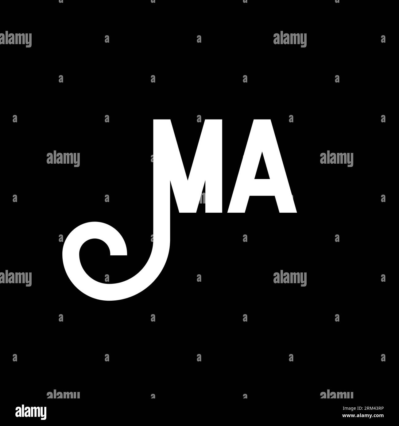 MA Letter Logo Design. Initial letters MA logo icon. Abstract letter MA ...
