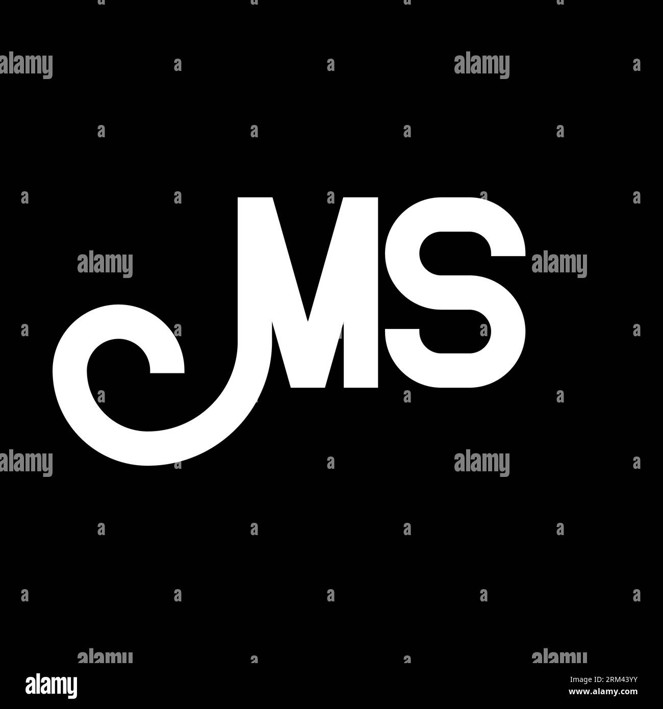 MS Letter Logo Design. Initial letters MS logo icon. Abstract letter MS ...