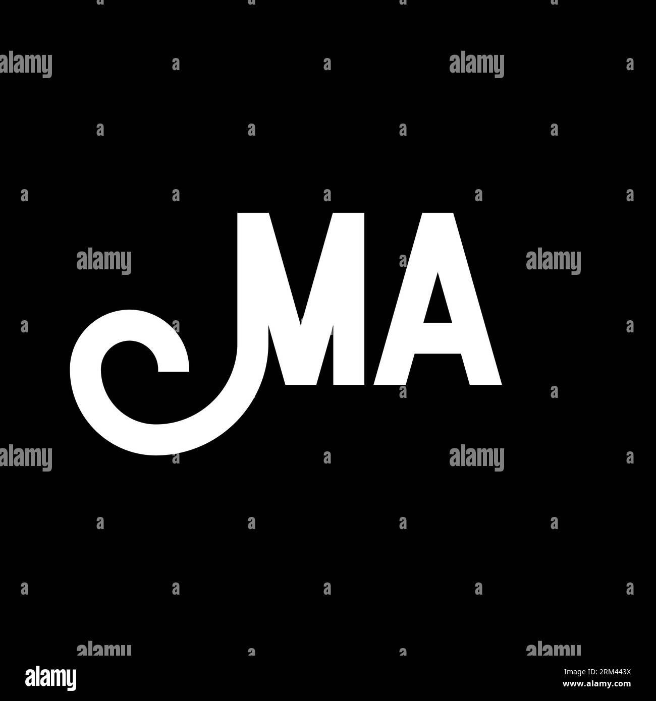 MA Letter Logo Design. Initial letters MA logo icon. Abstract letter MA ...