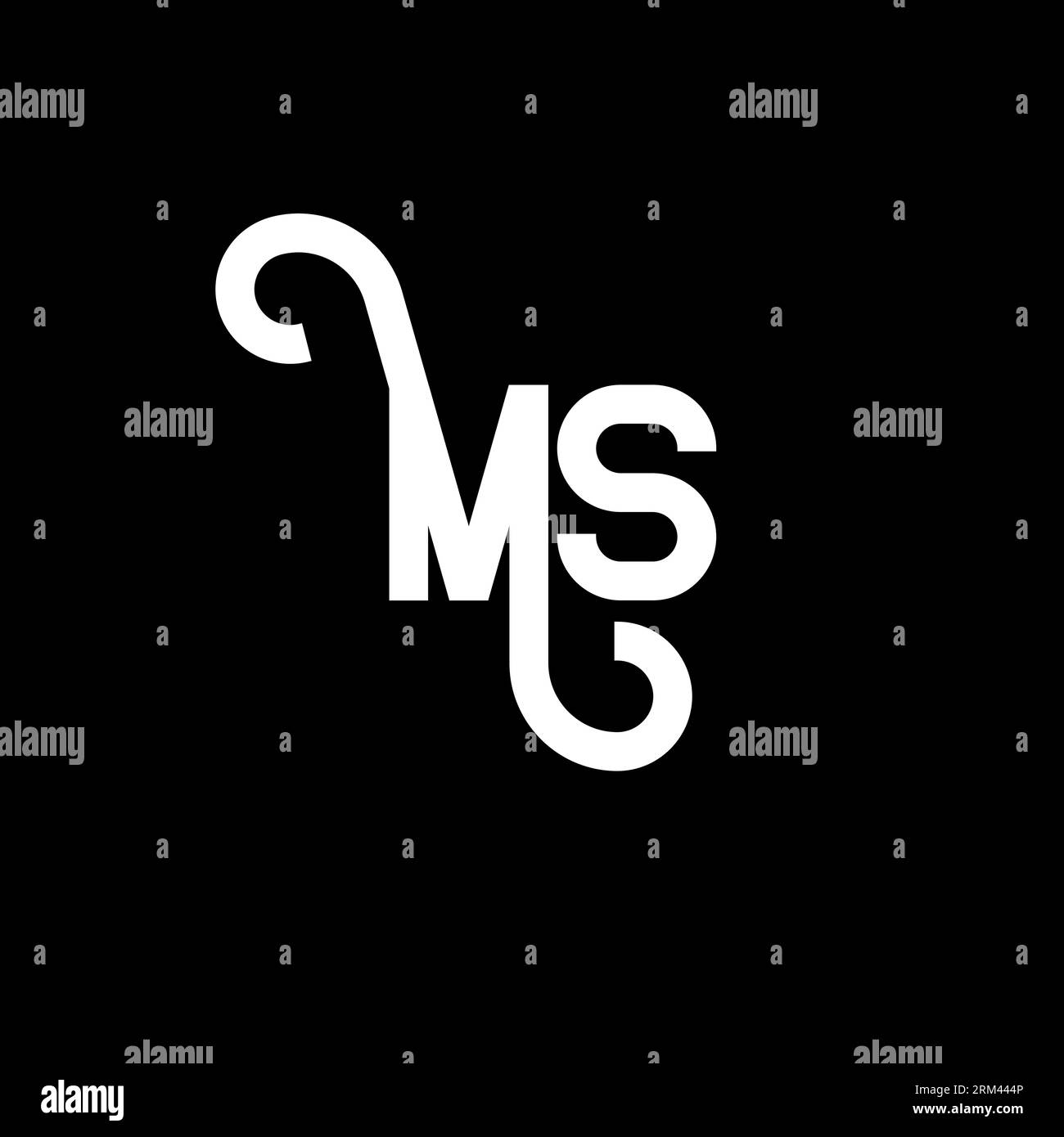 MS Letter Logo Design. Initial letters MS logo icon. Abstract letter MS ...