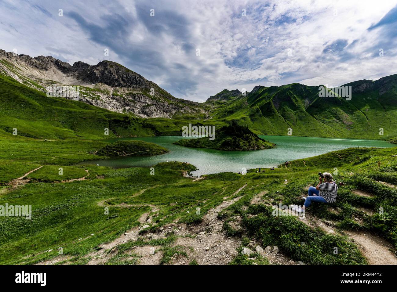 Allgäuer Bergseen in Alpen. Schrecksee Stock Photo - Alamy