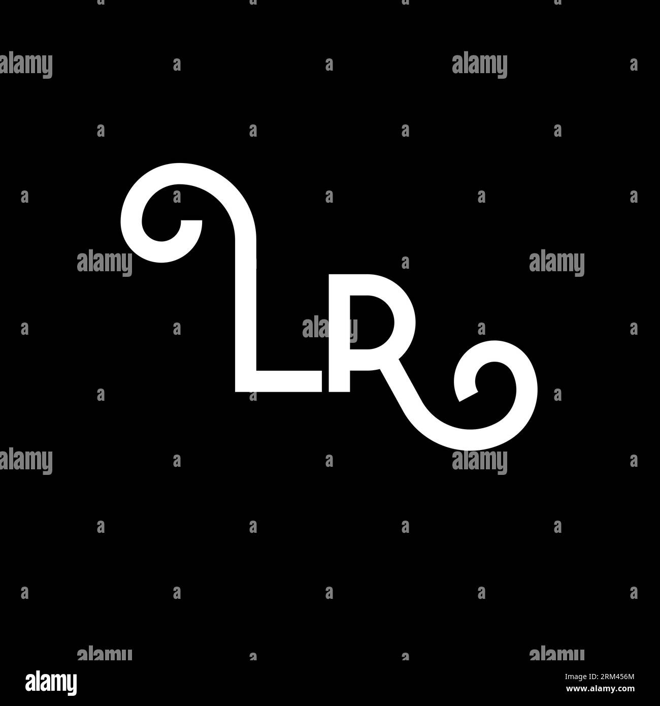 LR Letter Logo Design. Initial letters LR logo icon. Abstract letter LR ...