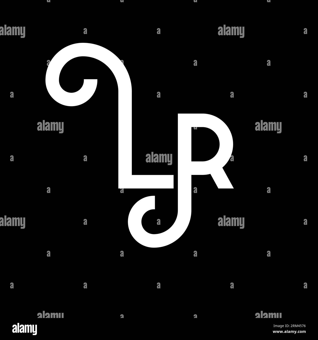 LR Letter Logo Design. Initial letters LR logo icon. Abstract letter LR ...