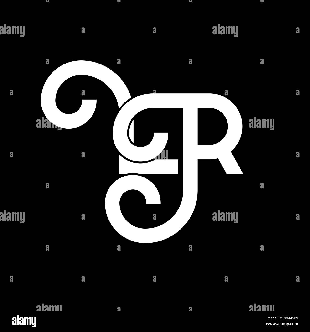 LR Letter Logo Design. Initial letters LR logo icon. Abstract letter LR ...