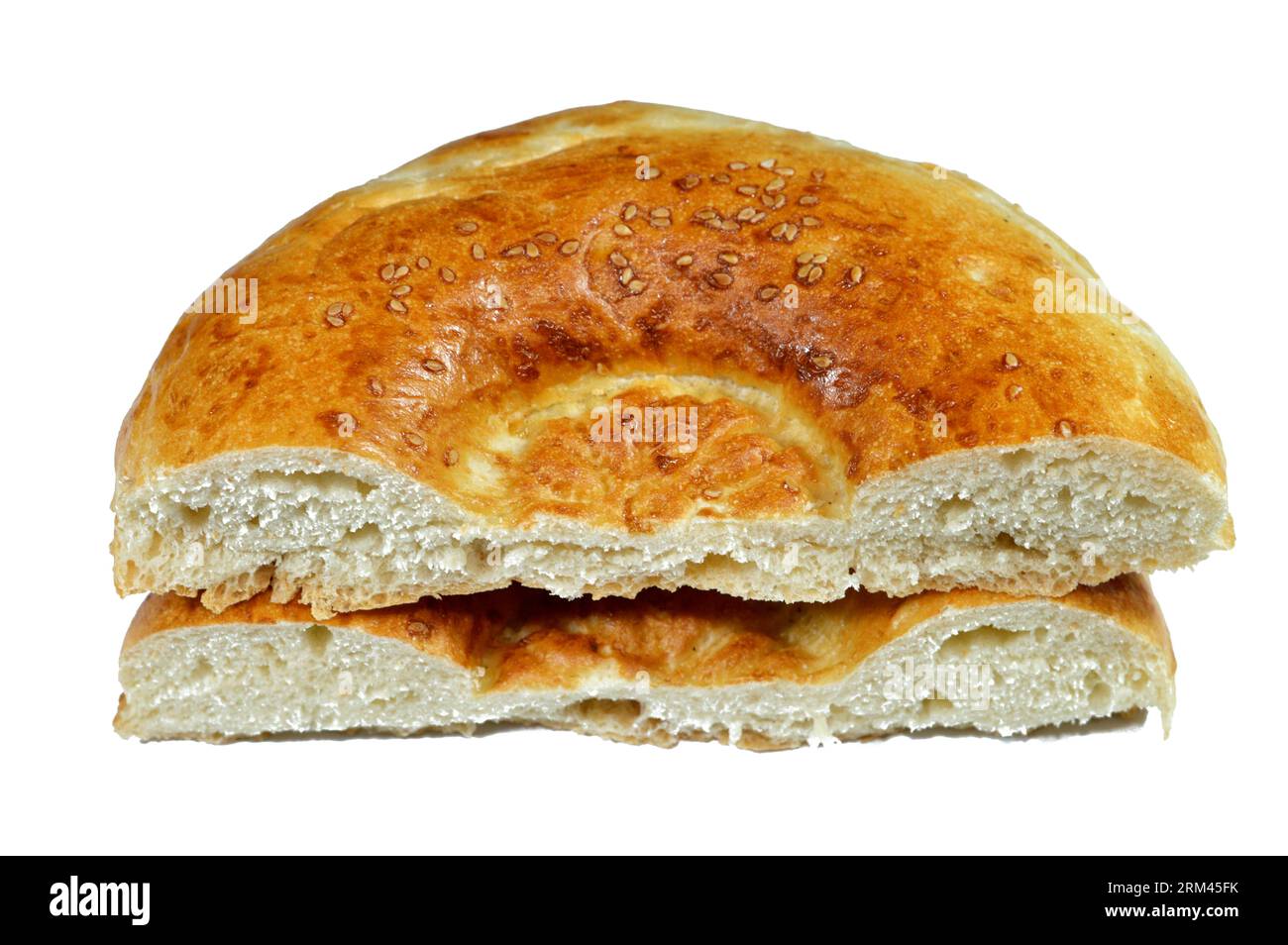 Tandyr nan Uzbek bread, a type of Central Asian bread, often decorated ...