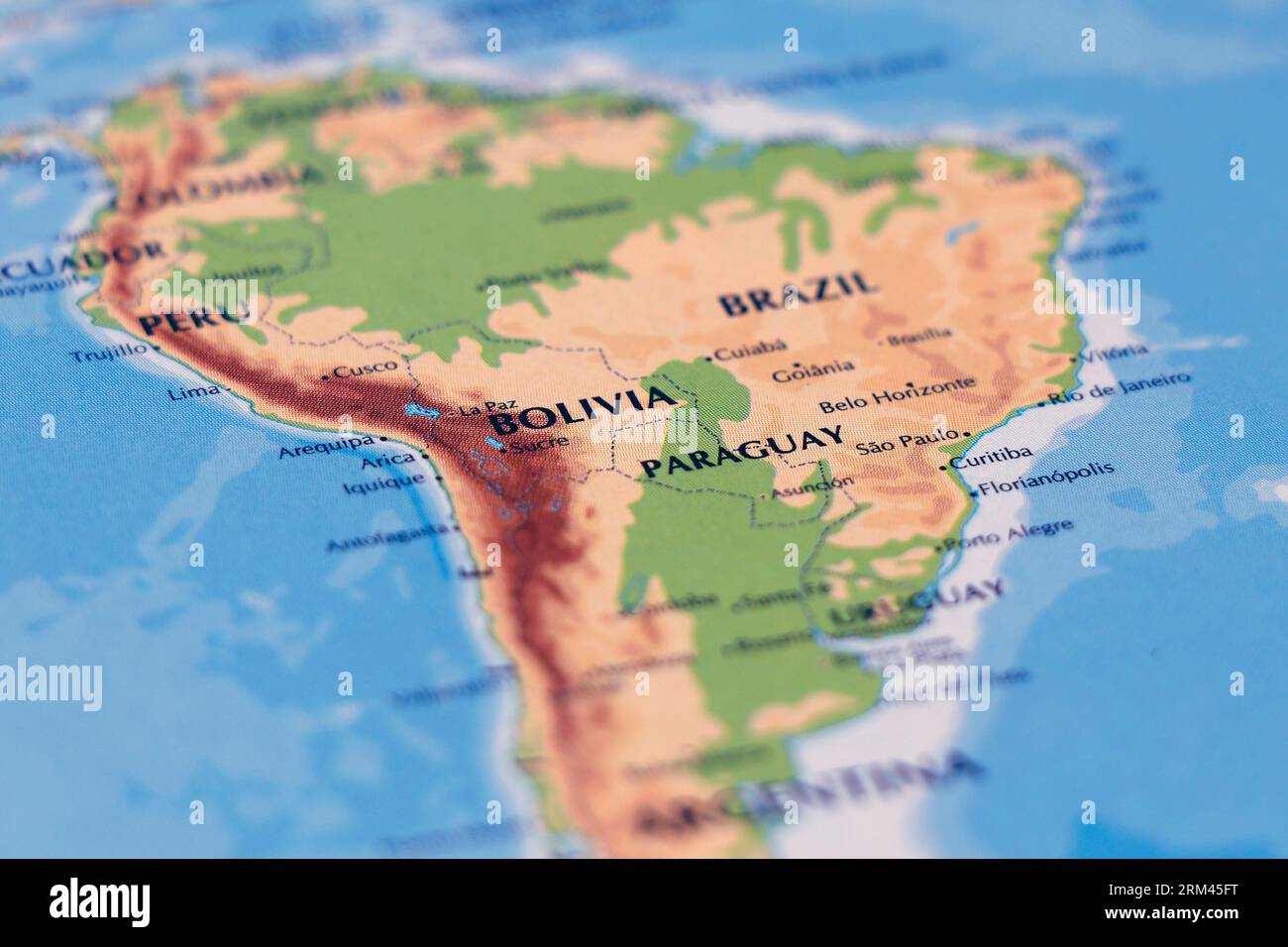 south american continental and brazil, uruguay, paraguay, peru, bolivia ...