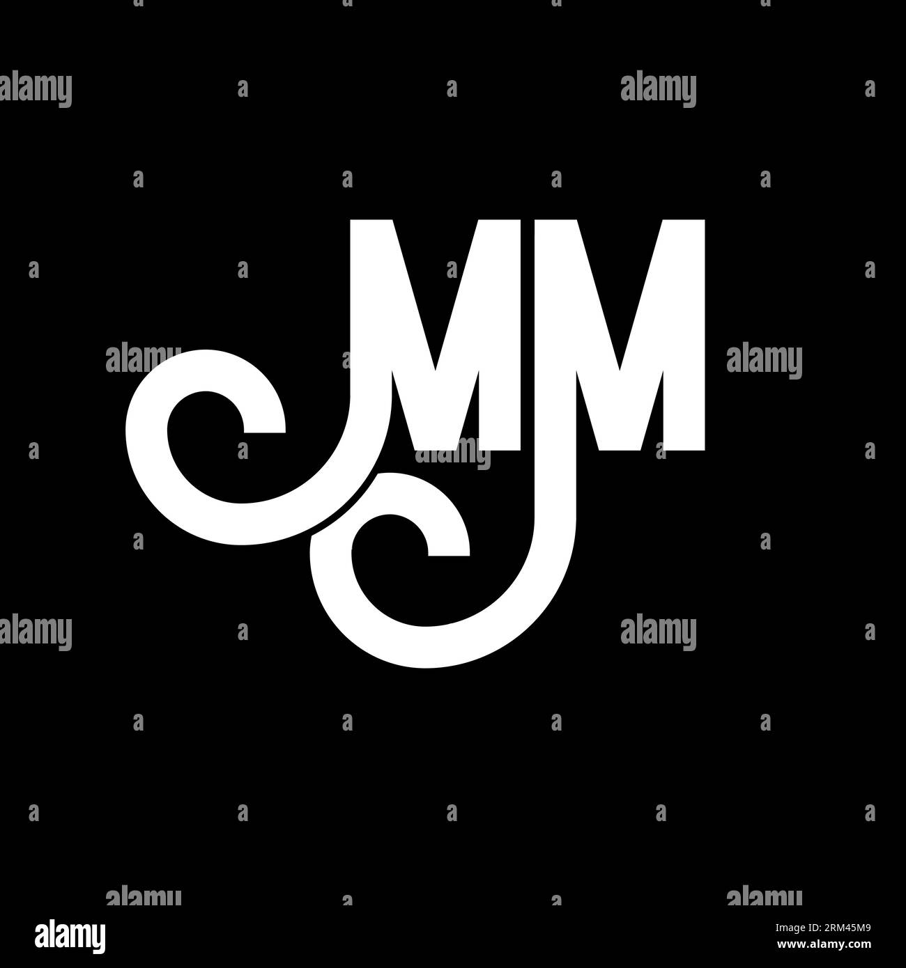 MM Letter Logo Design. Initial letters MM logo icon. Abstract letter MM ...