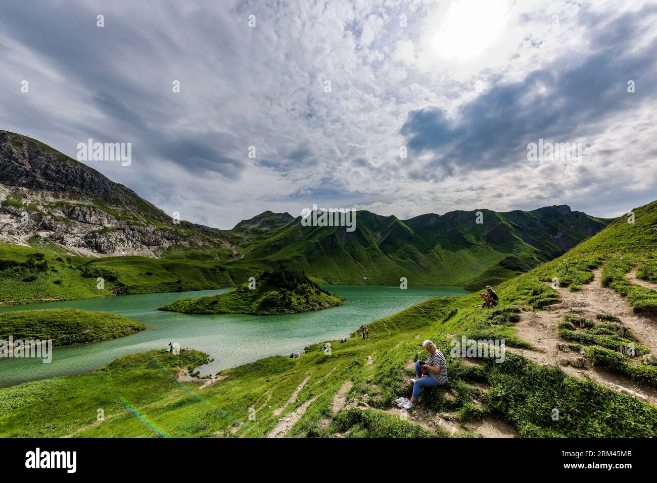 Allgäuer Bergseen in Alpen. Schrecksee Stock Photo - Alamy