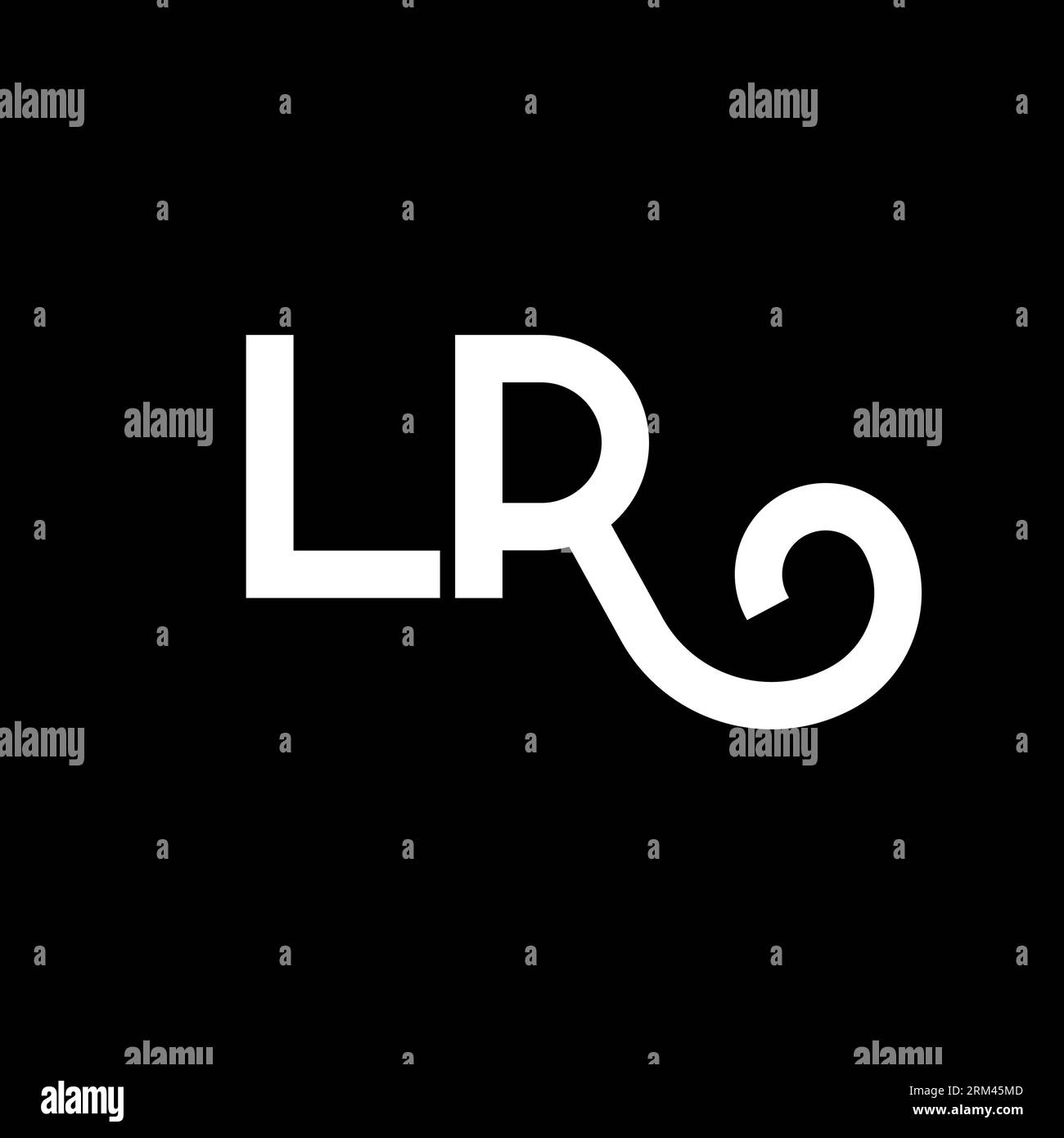 LR Letter Logo Design. Initial letters LR logo icon. Abstract letter LR ...