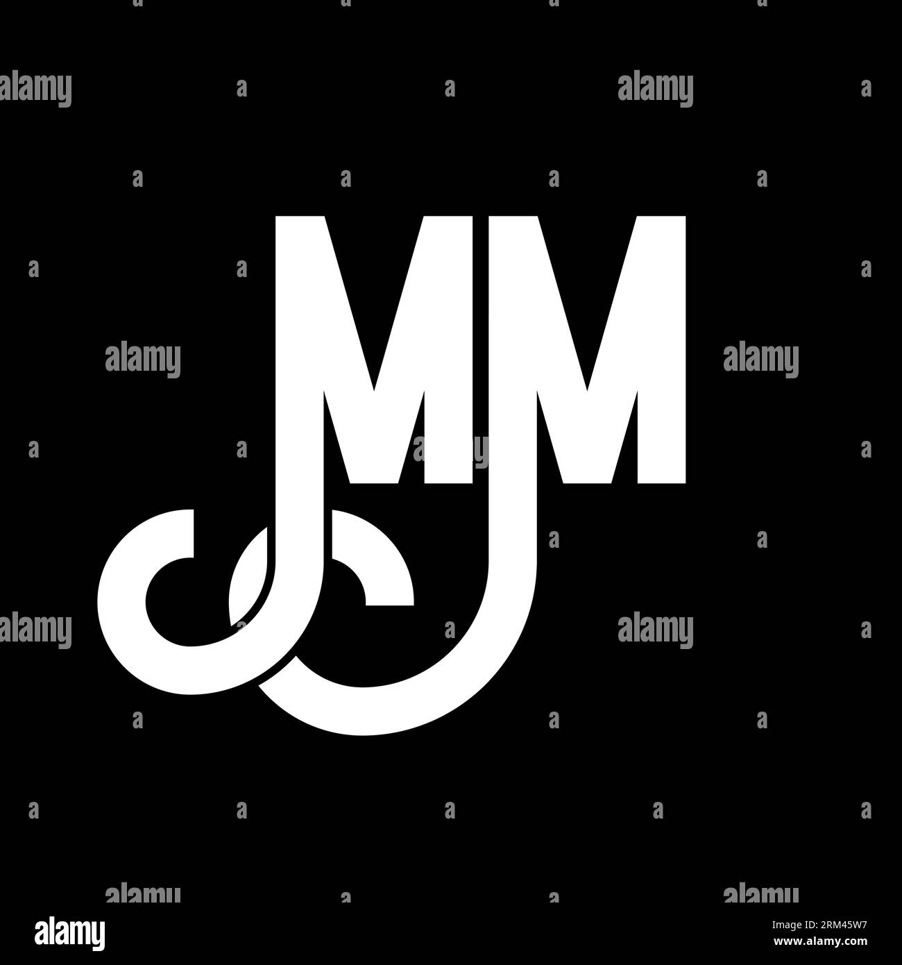 MM Letter Logo Design. Initial letters MM logo icon. Abstract letter MM ...