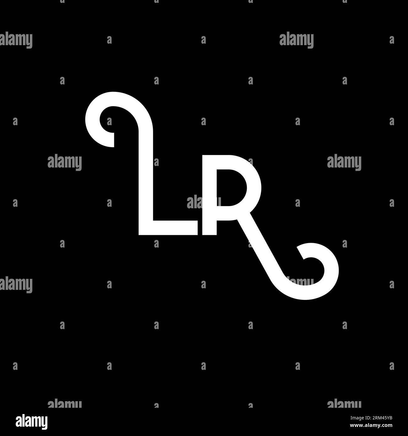 LR Letter Logo Design. Initial letters LR logo icon. Abstract letter LR ...