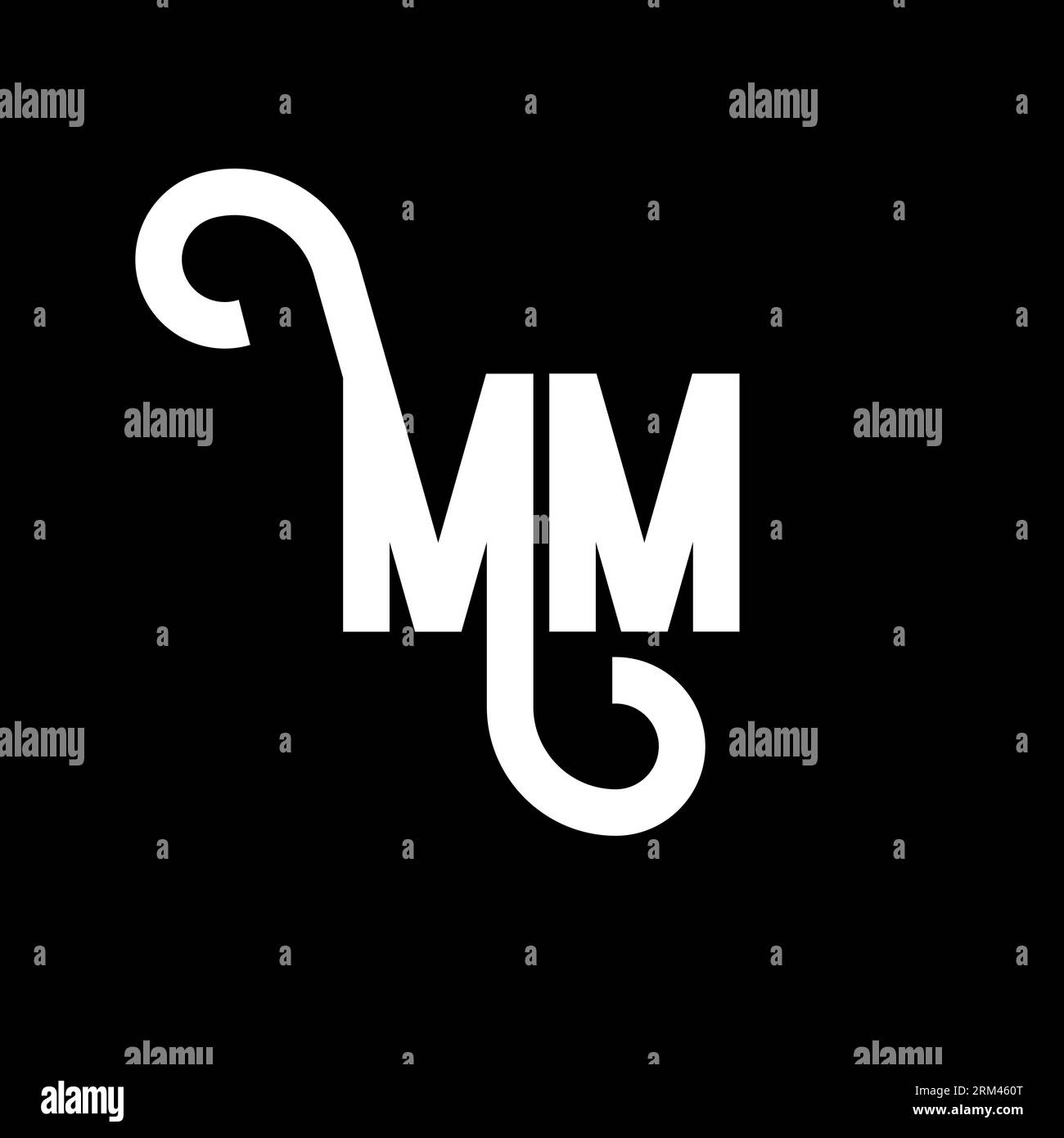 MM Letter Logo Design. Initial letters MM logo icon. Abstract letter MM ...