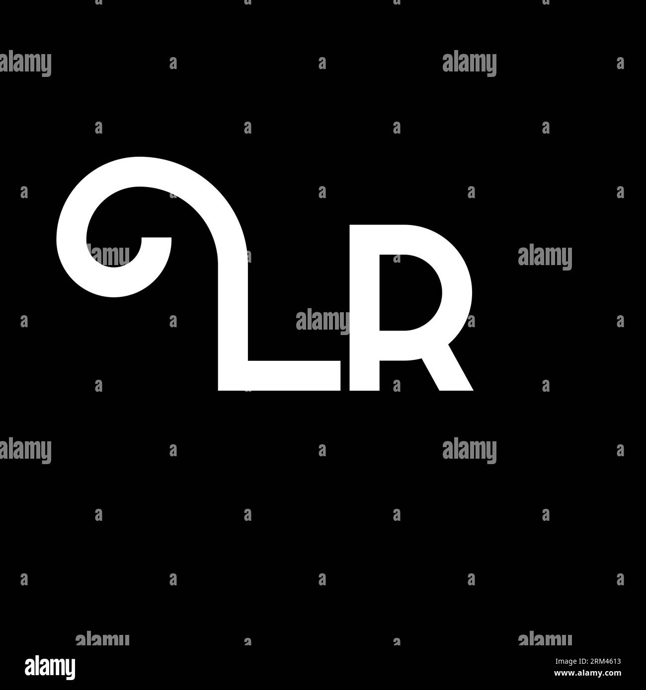 LR Letter Logo Design. Initial letters LR logo icon. Abstract letter LR ...