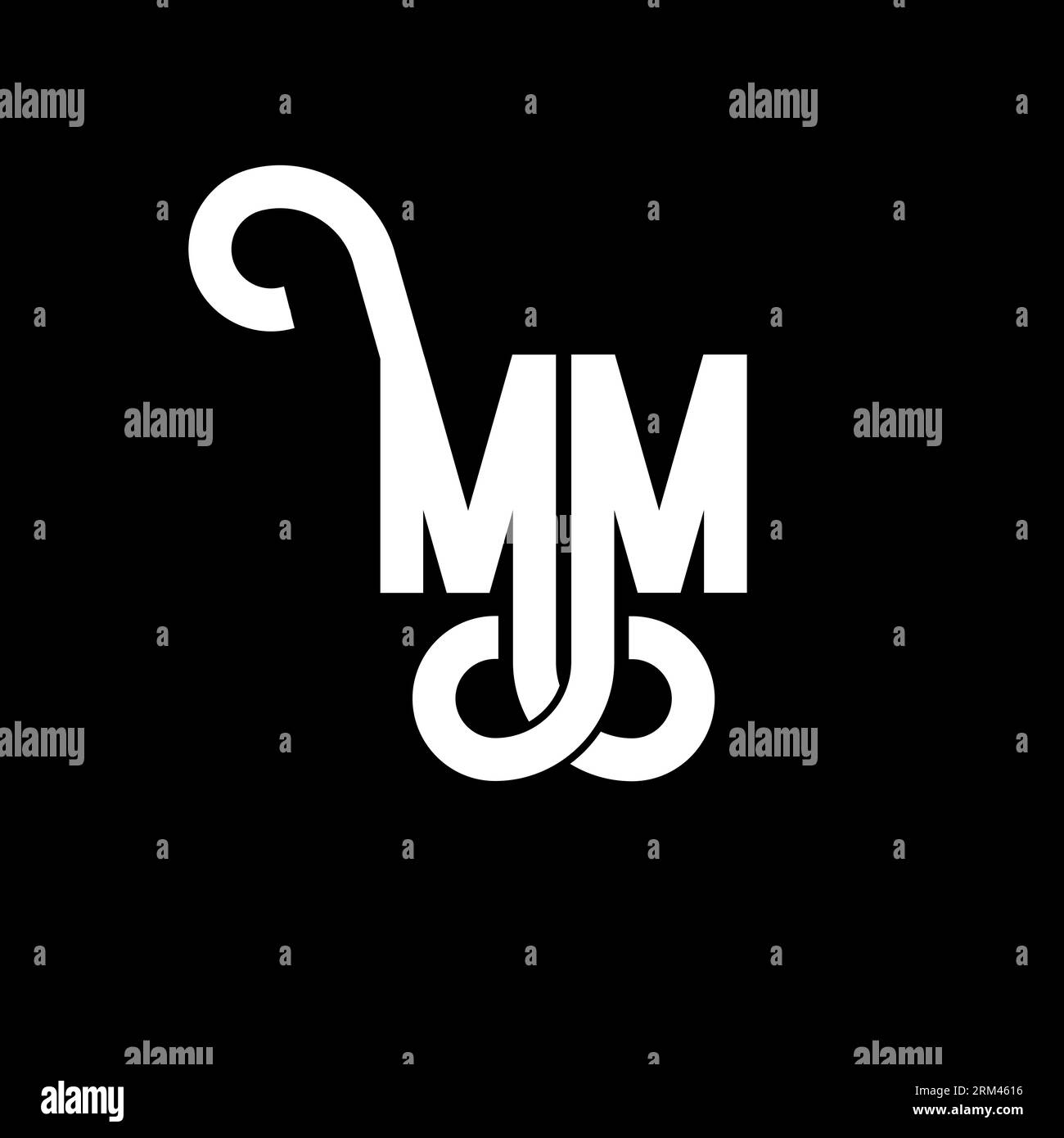 MM Letter Logo Design. Initial letters MM logo icon. Abstract letter MM ...