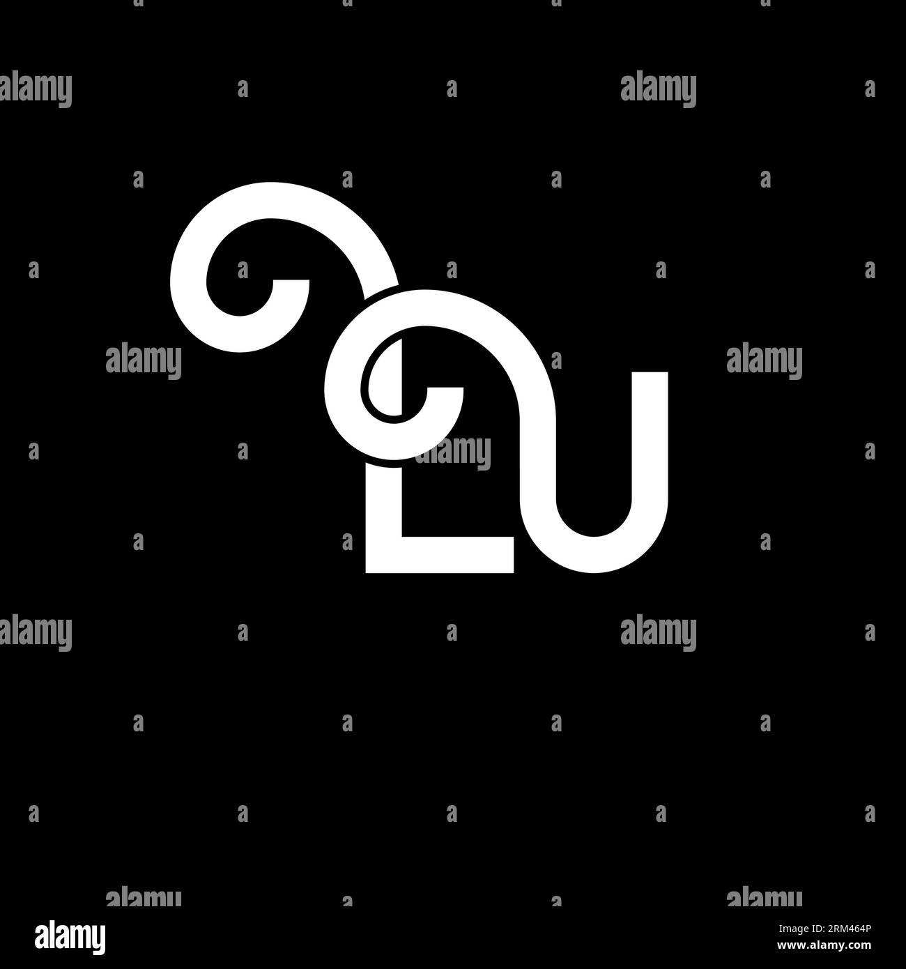 LU Letter Logo Design. Initial letters LU logo icon. Abstract letter LU ...