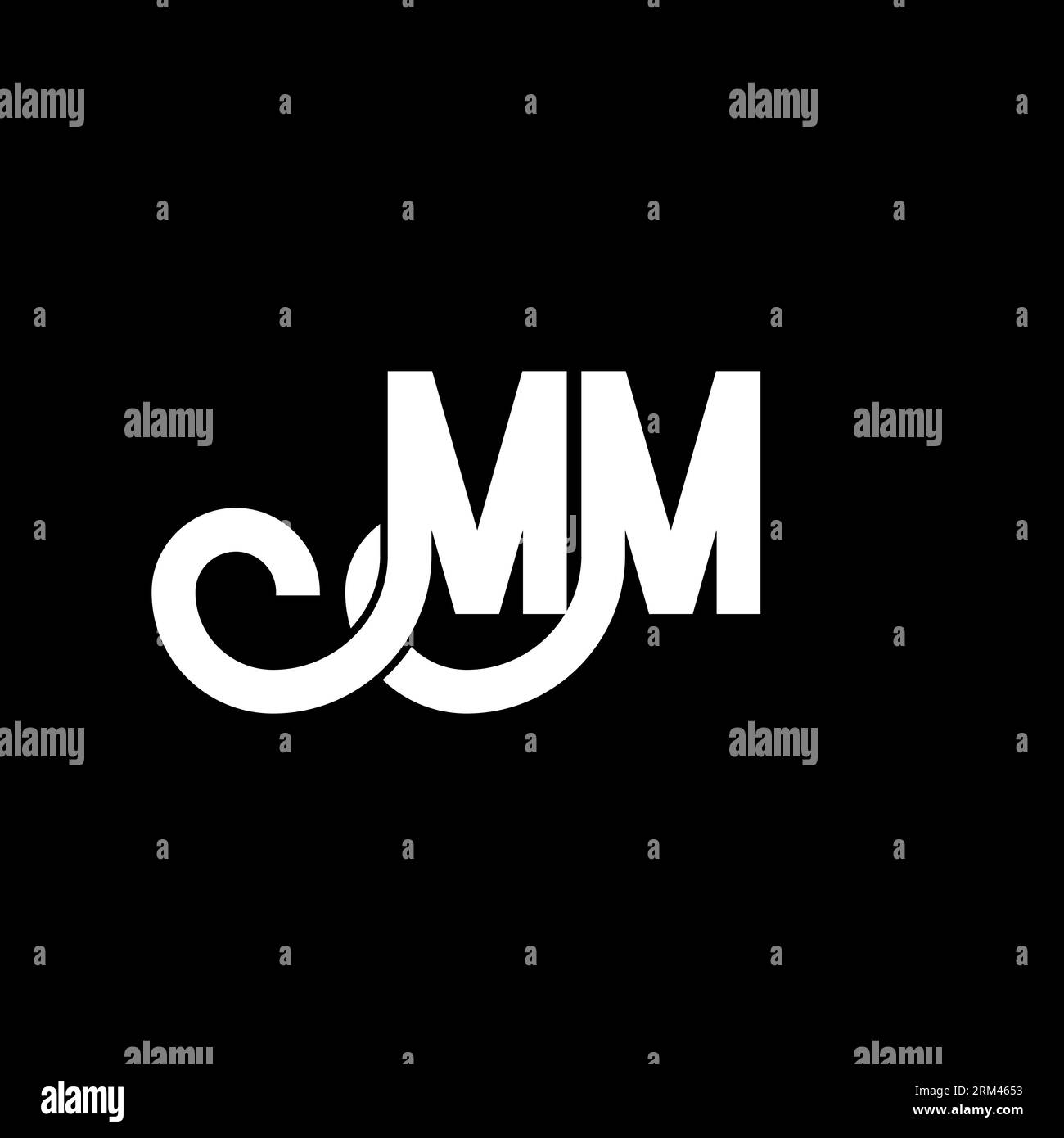 MM Letter Logo Design. Initial letters MM logo icon. Abstract letter MM ...