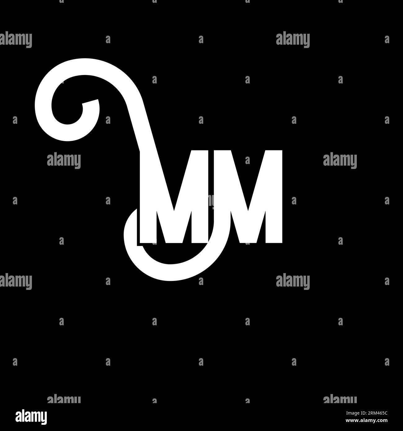 MM Letter Logo Design. Initial letters MM logo icon. Abstract letter MM ...