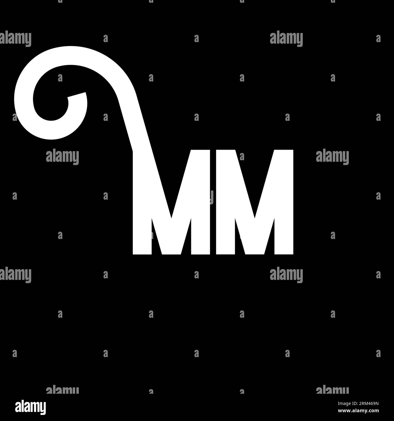 MM Letter Logo Design. Initial letters MM logo icon. Abstract letter MM ...