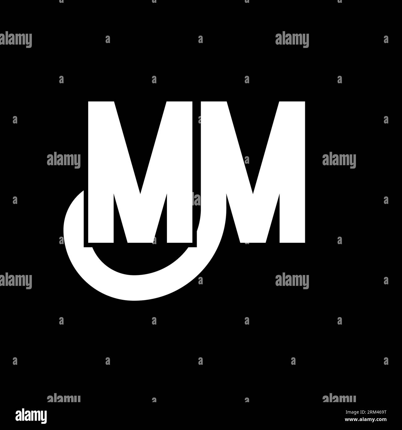 MM Letter Logo Design. Initial letters MM logo icon. Abstract letter MM ...