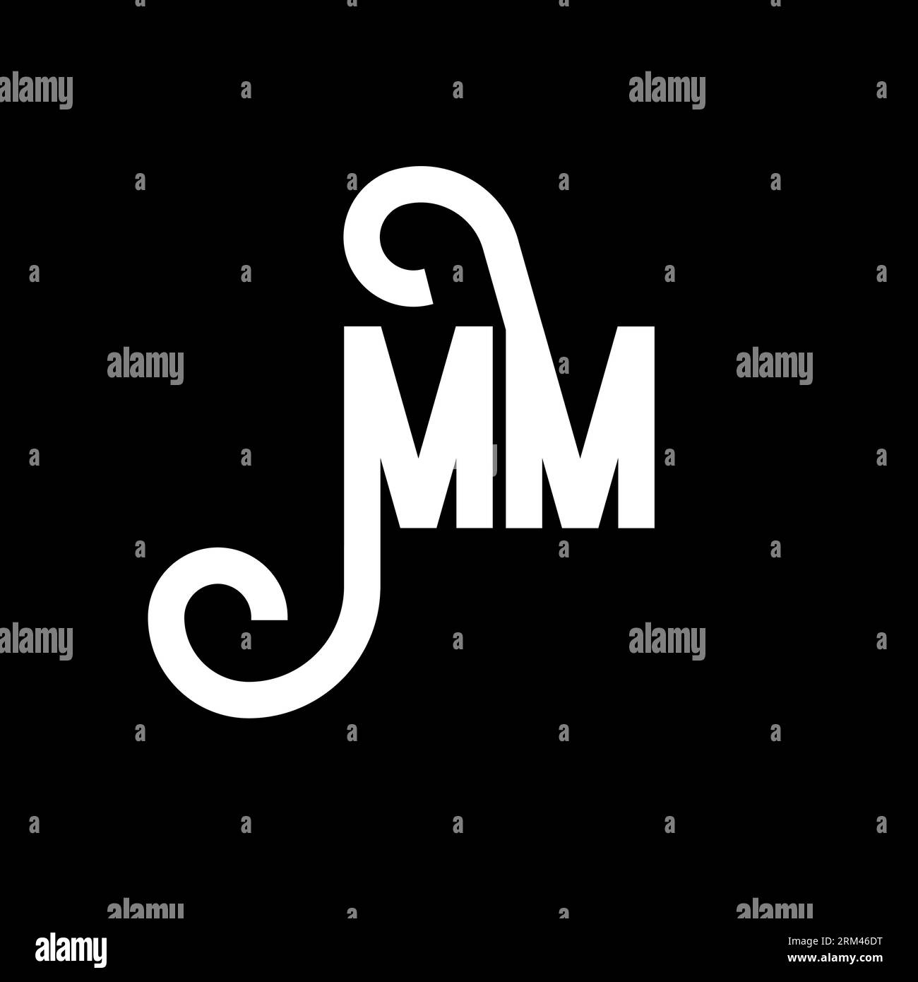 MM Letter Logo Design. Initial letters MM logo icon. Abstract letter MM ...