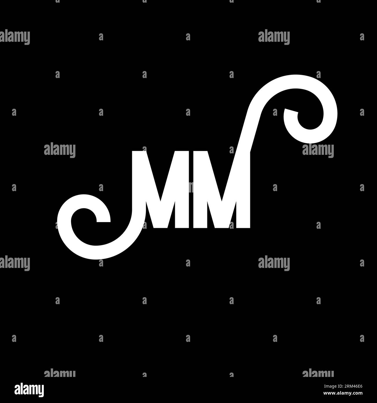 MM Letter Logo Design. Initial letters MM logo icon. Abstract letter MM ...