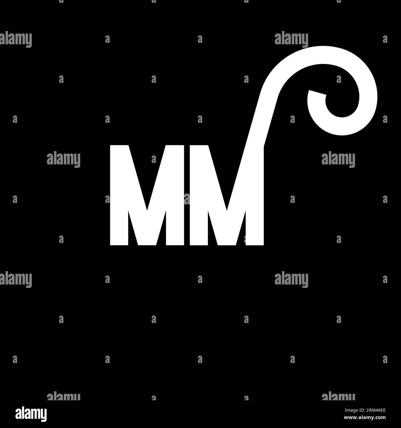 MM Letter Logo Design. Initial letters MM logo icon. Abstract letter MM ...