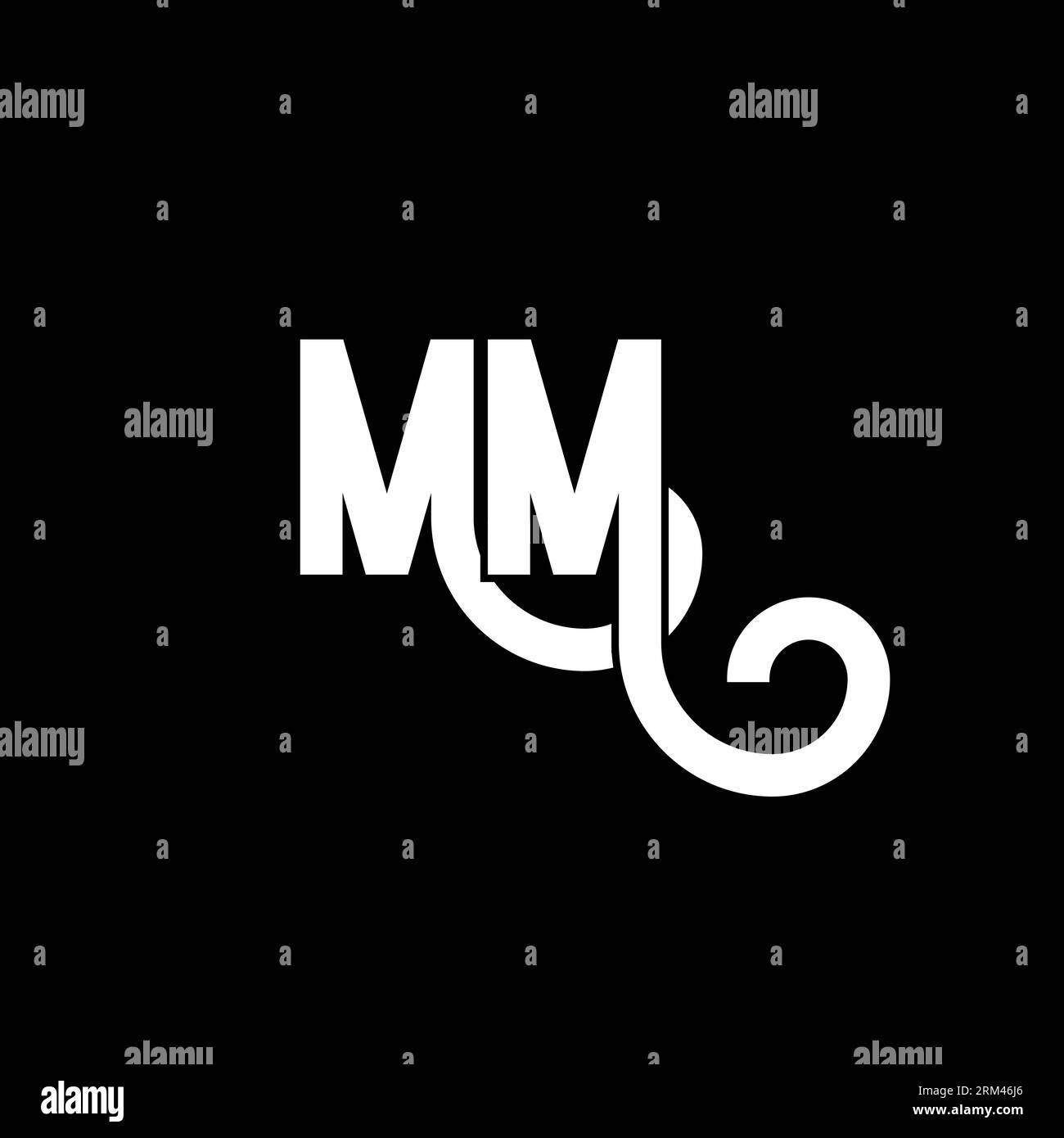 MM Letter Logo Design. Initial letters MM logo icon. Abstract letter MM ...
