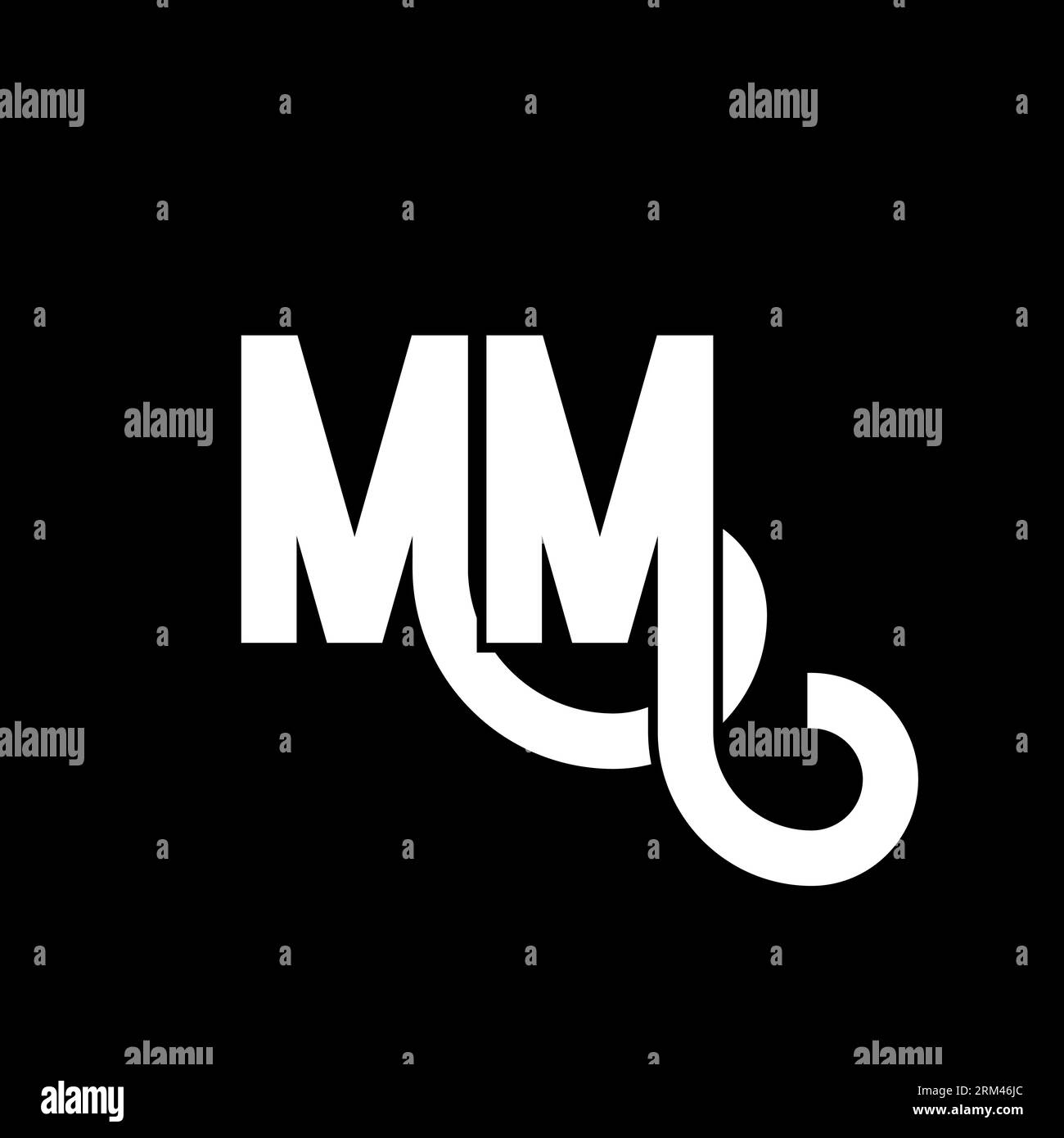 MM Letter Logo Design. Initial letters MM logo icon. Abstract letter MM ...