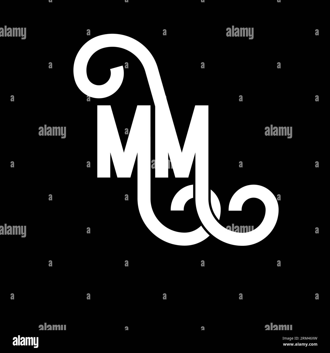 MM Letter Logo Design. Initial letters MM logo icon. Abstract letter MM ...