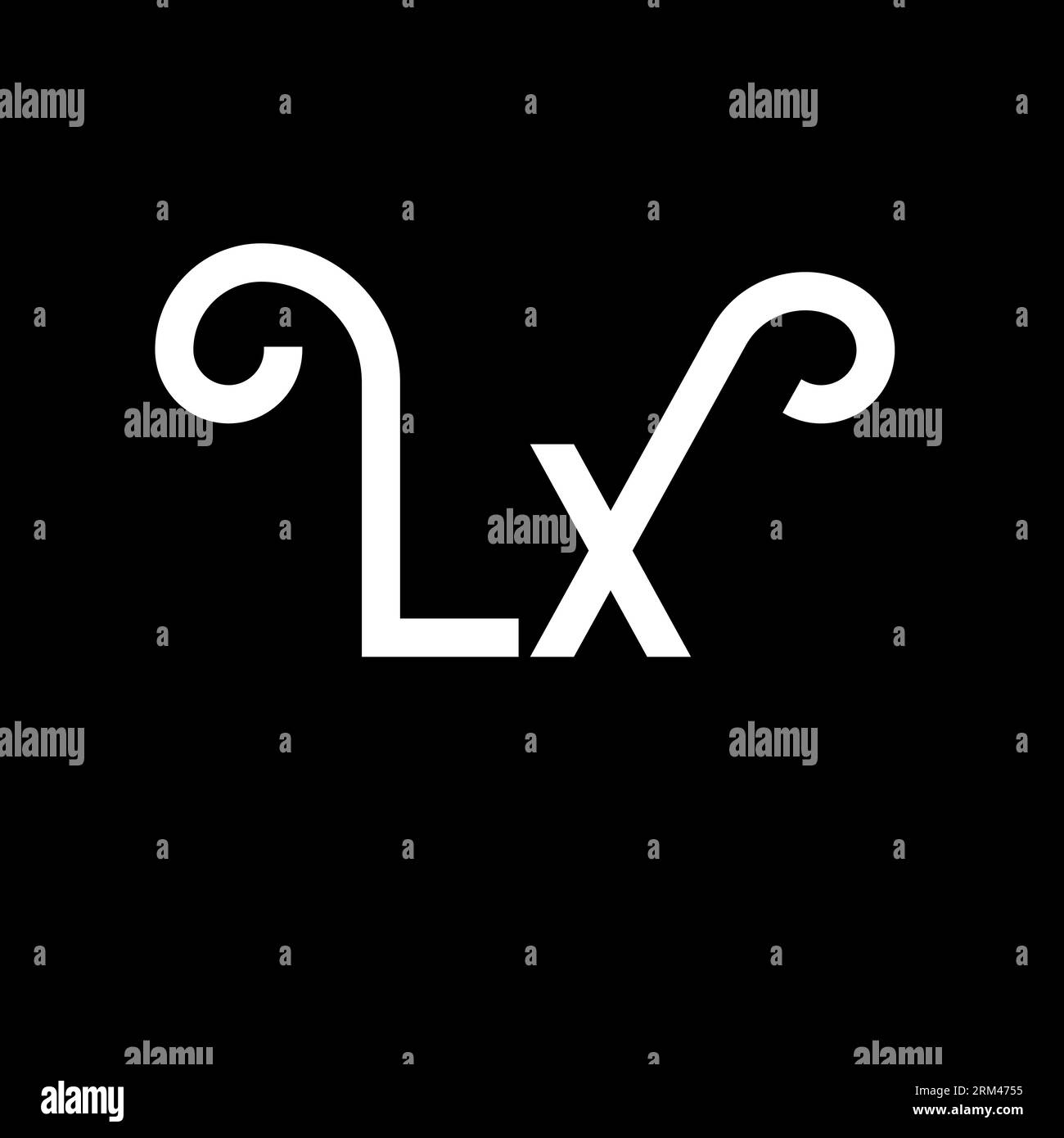 LX Letter Logo Design. Initial letters LX logo icon. Abstract letter LX ...