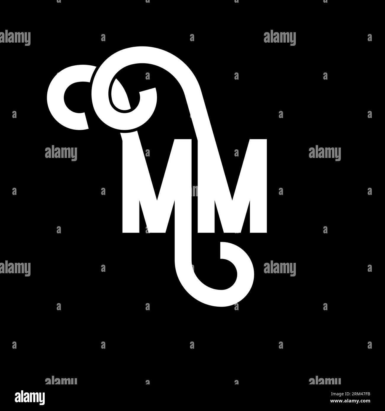 MM Letter Logo Design. Initial letters MM logo icon. Abstract letter MM ...