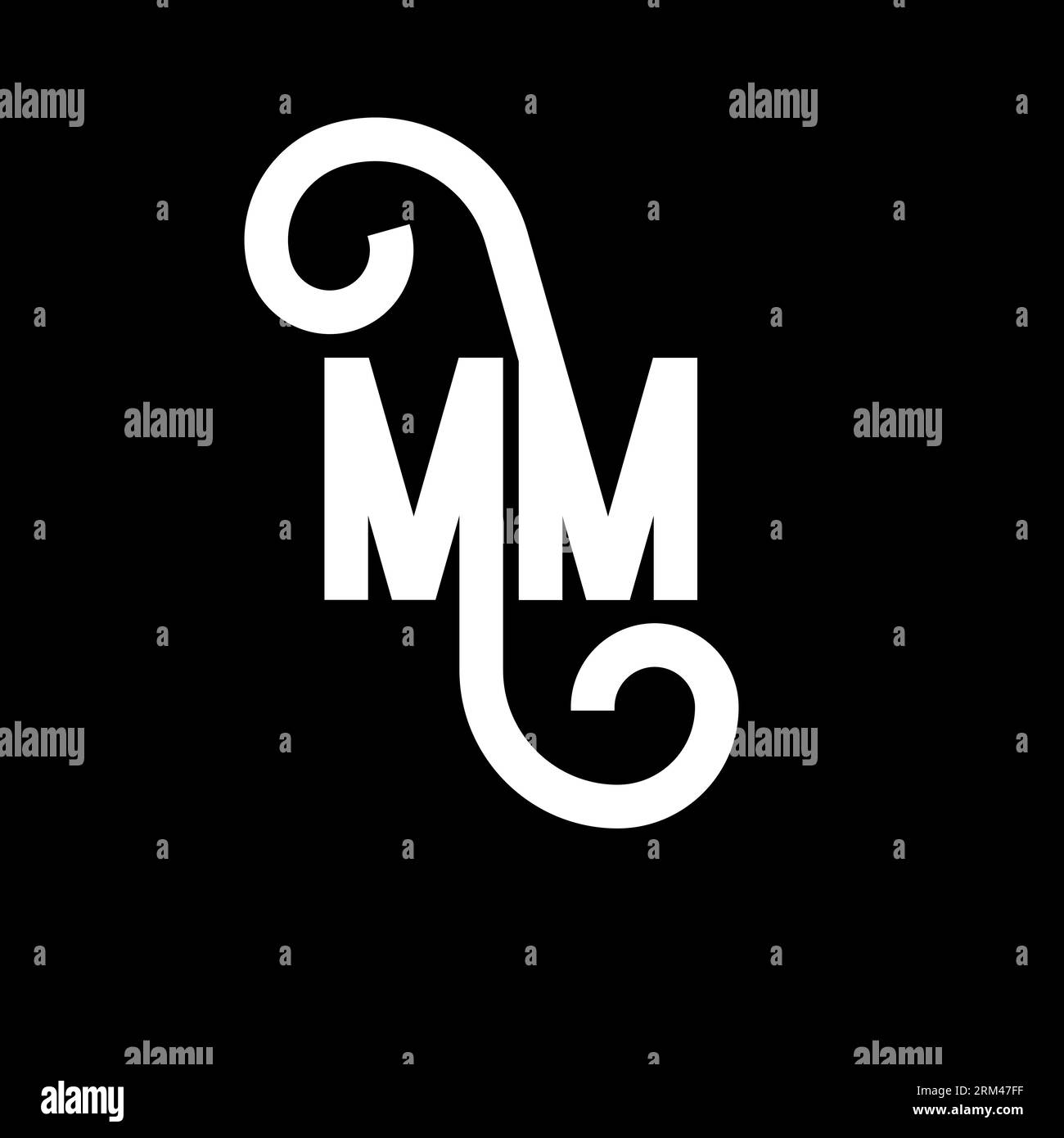 MM Letter Logo Design. Initial letters MM logo icon. Abstract letter MM ...