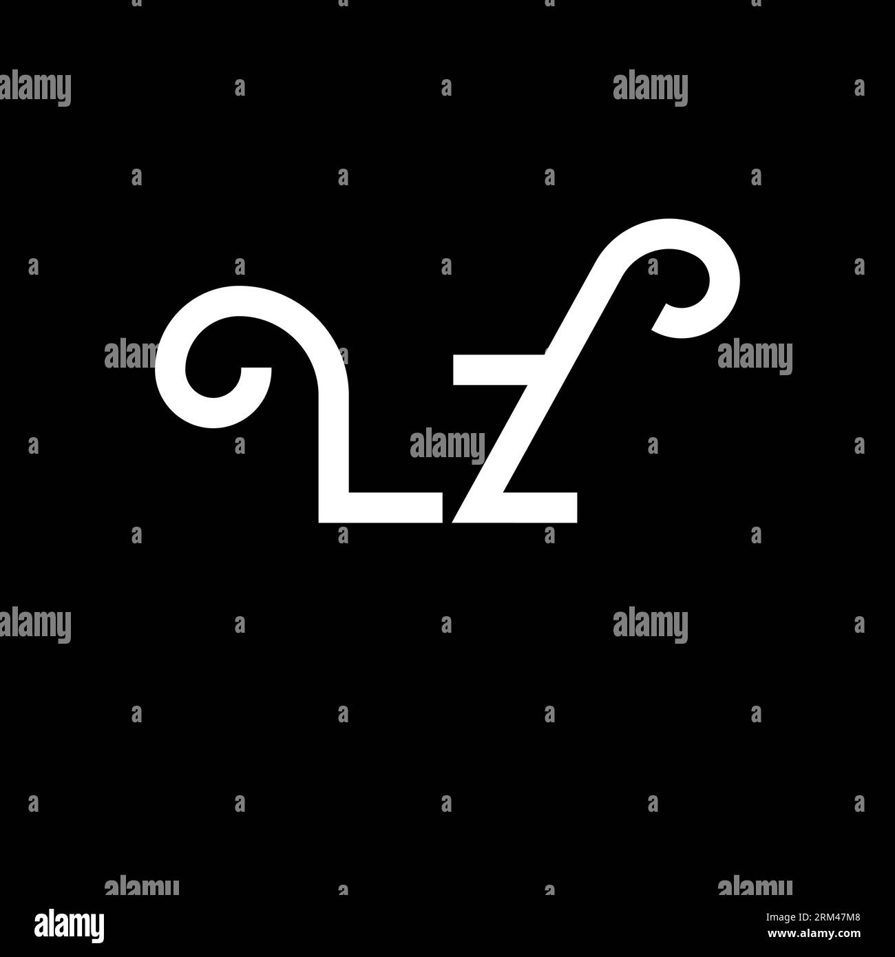 LZ Letter Logo Design. Initial letters LZ logo icon. Abstract letter LZ ...