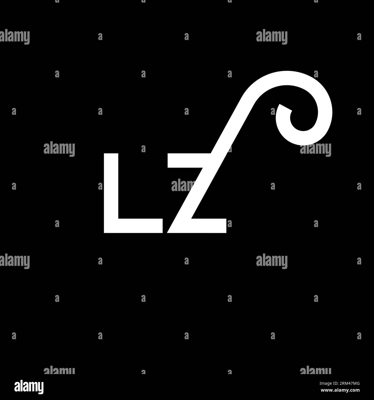 LZ Letter Logo Design. Initial letters LZ logo icon. Abstract letter LZ ...