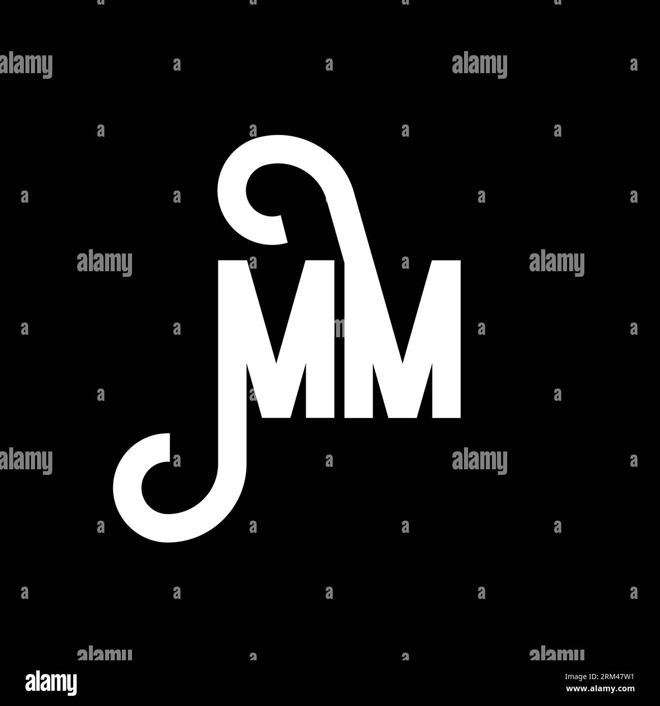MM Letter Logo Design. Initial letters MM logo icon. Abstract letter MM ...